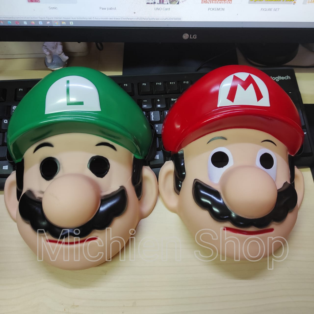 Jual Super Mario Masks Cosplay Pesta ulang tahun Mainan Anak Topeng ...
