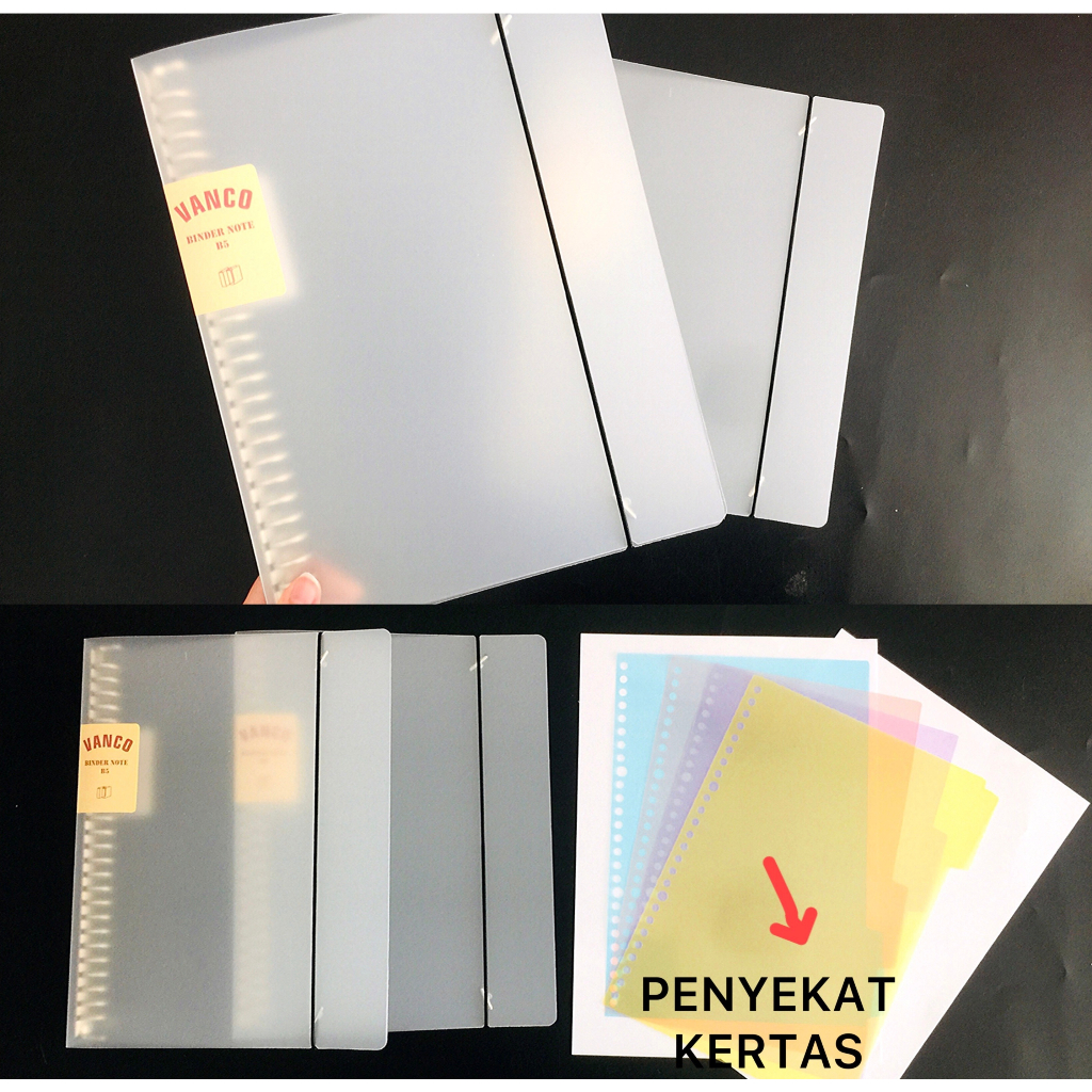 Jual (B5/A5) MAP BINDER NOTE TRANSPARANT VANCO MB-1725 / BUKU TULIS ...
