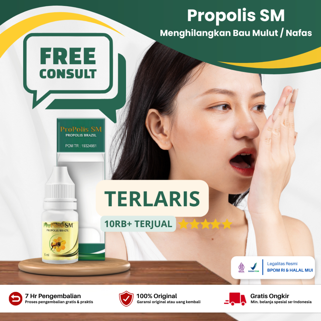 Jual Propolis SM Obat Bau Mulut Penghilang Bau Nafas Tak Sedap - Isi 6 ...