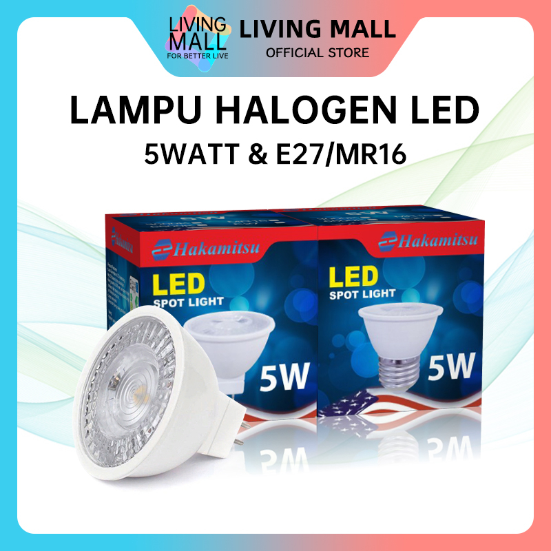 Jual Lampu LED Halogen 5 Watt MR16 E27 / Spotlight Spot Tusuk Sorot COB ...