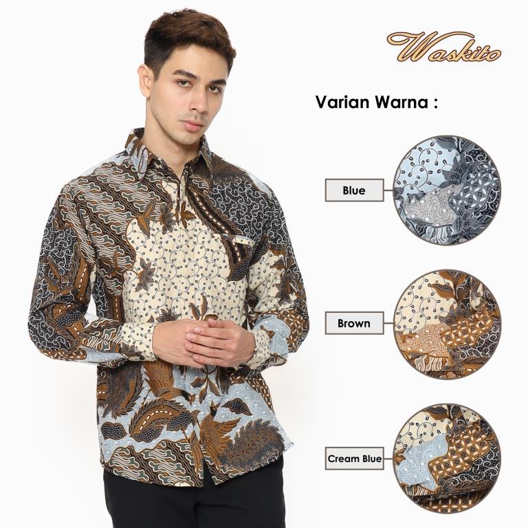 Jual Waskito Kemeja Batik Katun Slimfit KB PR 118574 | Shopee Indonesia