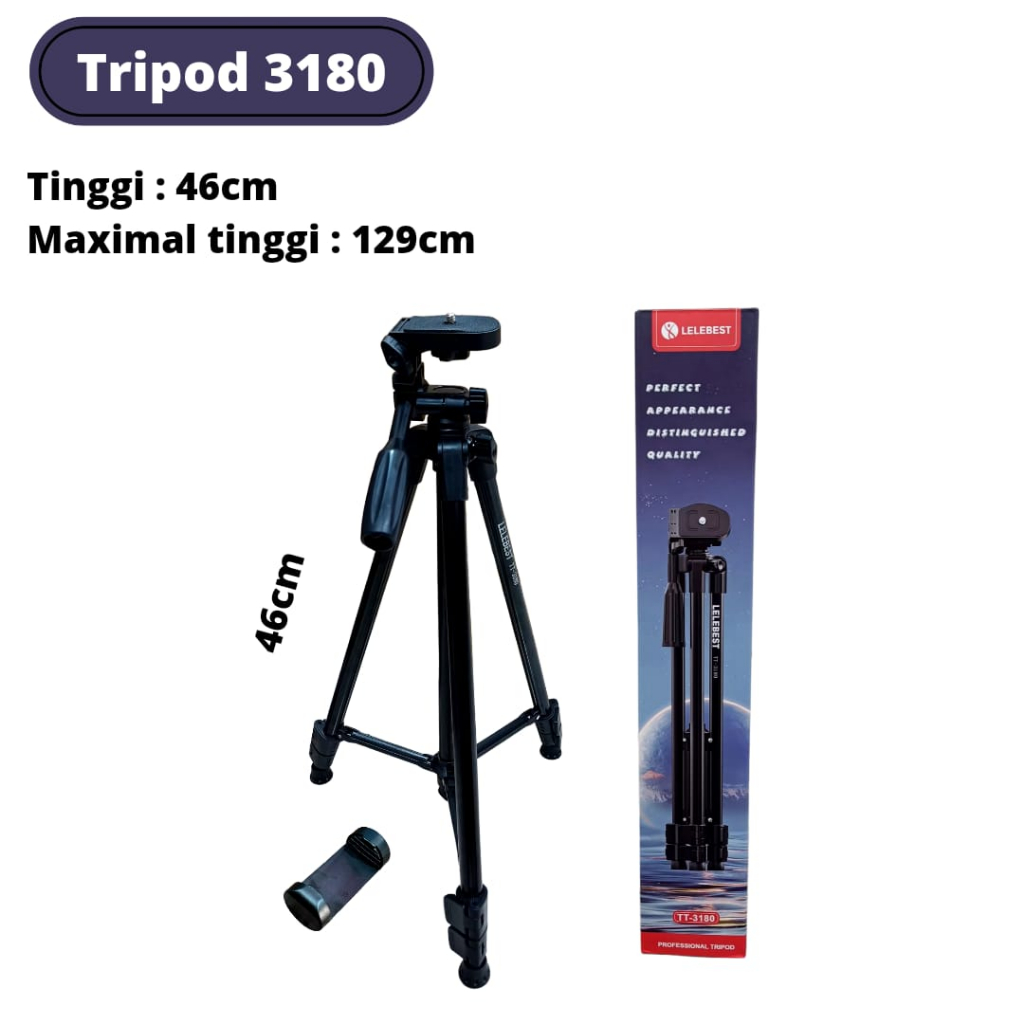 Jual LELEBEST TT-3180 Tripod Multifungsi Photography Kamera cellphone DSLR | Shopee Indonesia