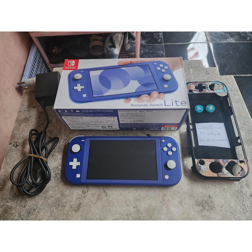Jual Nintendo Switch Lite Indigo Blue Fullset 05 | Shopee Indonesia