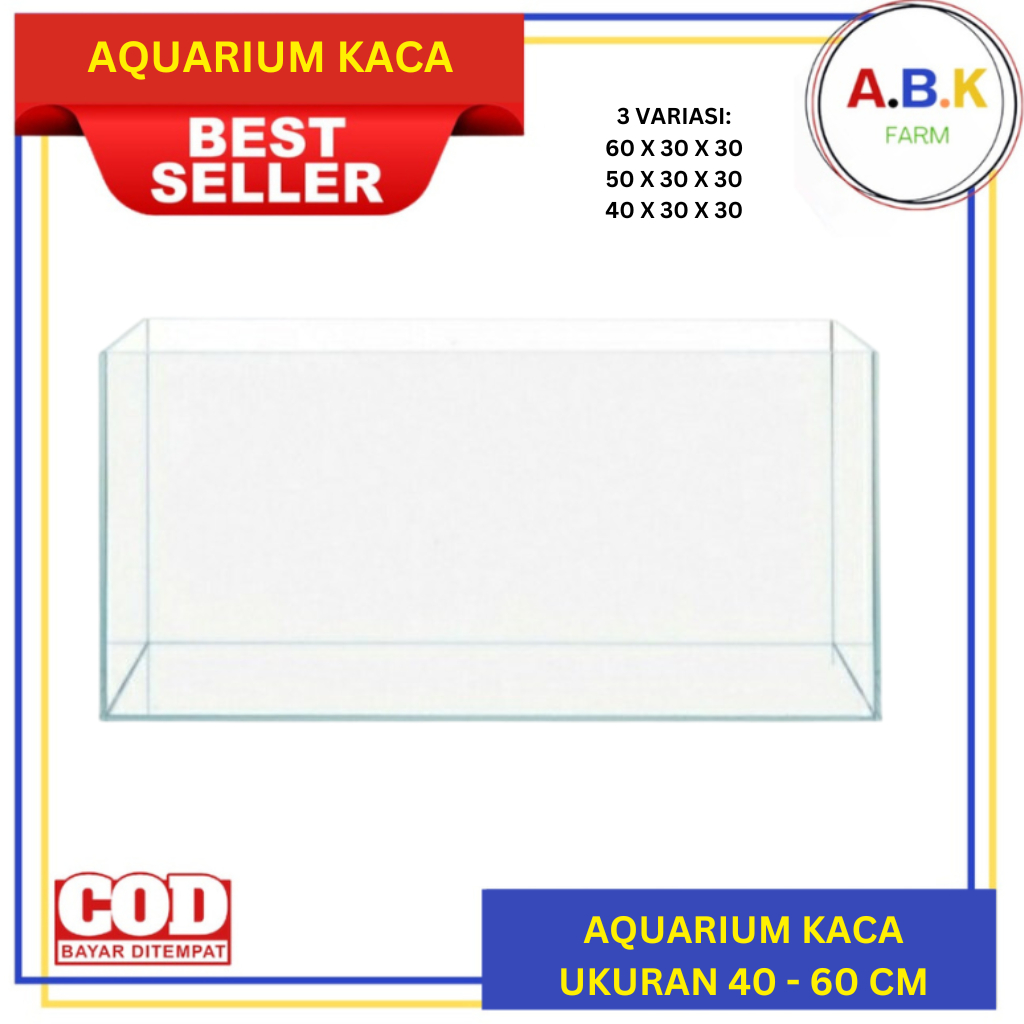 Jual Aquarium kaca Ukuran 40-60 CM MURAH // INSTAN,SAMEDAY,NEXT DAY ...