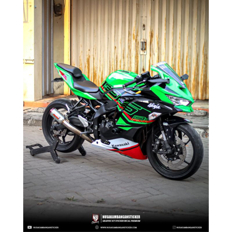 Jual Decal Stiker Motor Kawasaki Ninja ZX 25R Full Body Hijau Hitam ...
