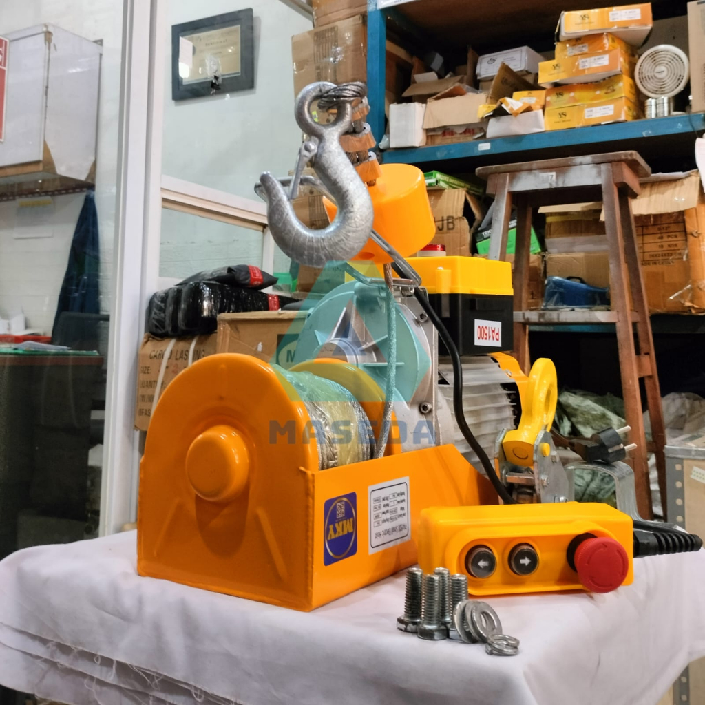 Jual MINI ELECTRIC HOIST 1500 KG TAKEL LISTRIK PA 1500 A ROPE HOIST ...