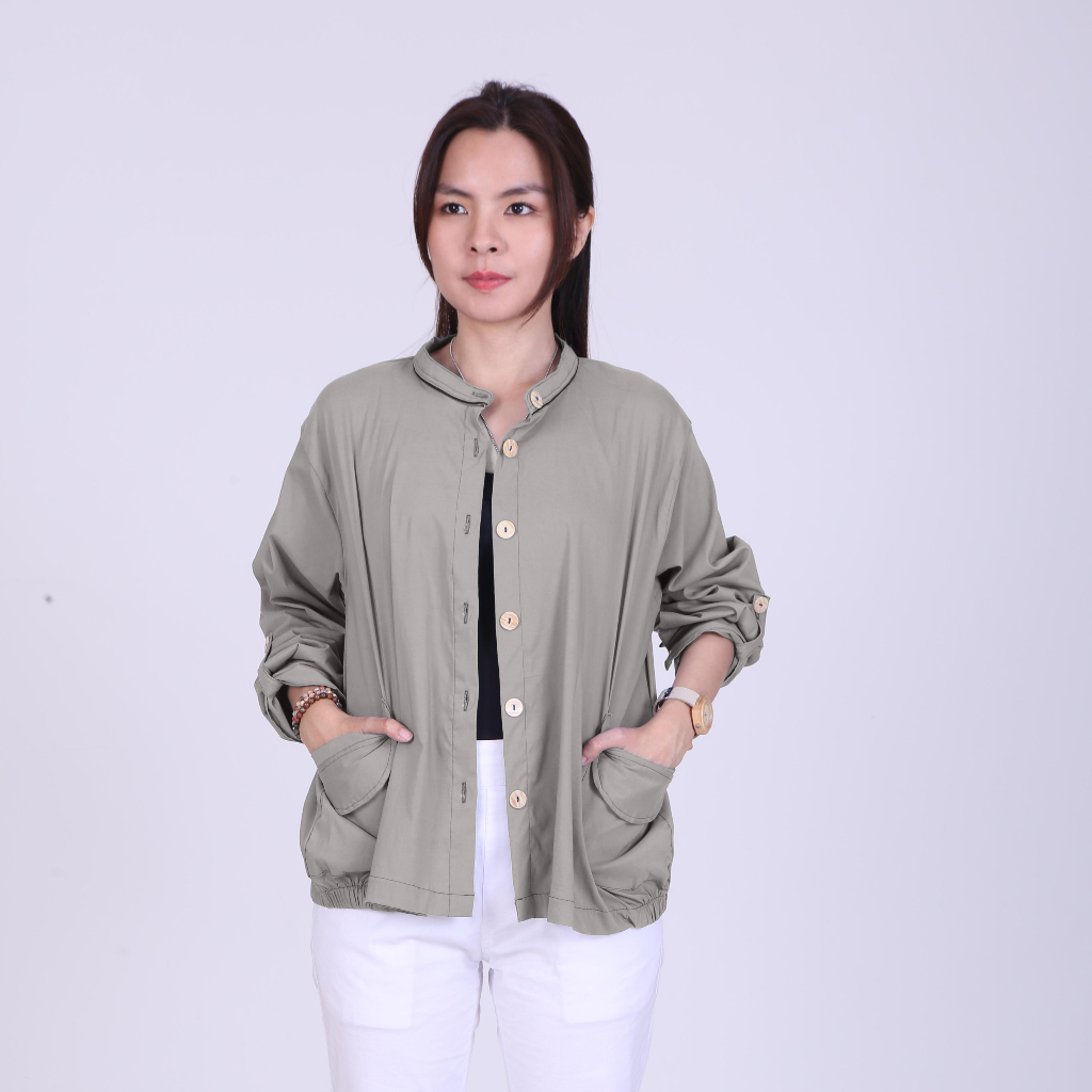 Jual GENKA Kemeja Outer Ultra Stretch-MIHO Shirts | Shopee Indonesia