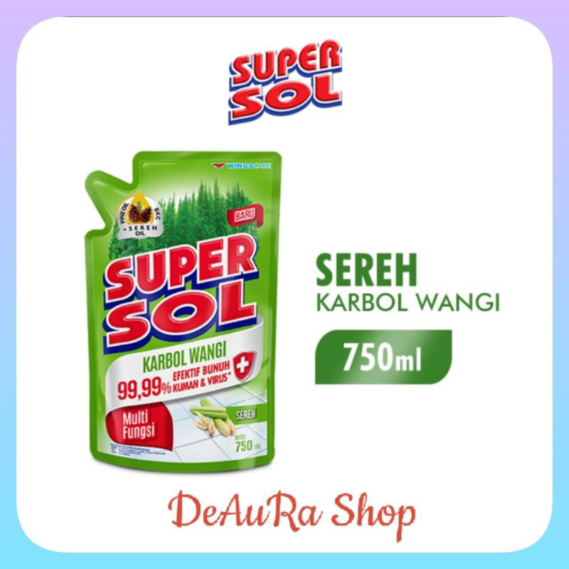 Jual Super Sol Karbol Sereh 750ml Supersol 750 ml | Shopee Indonesia