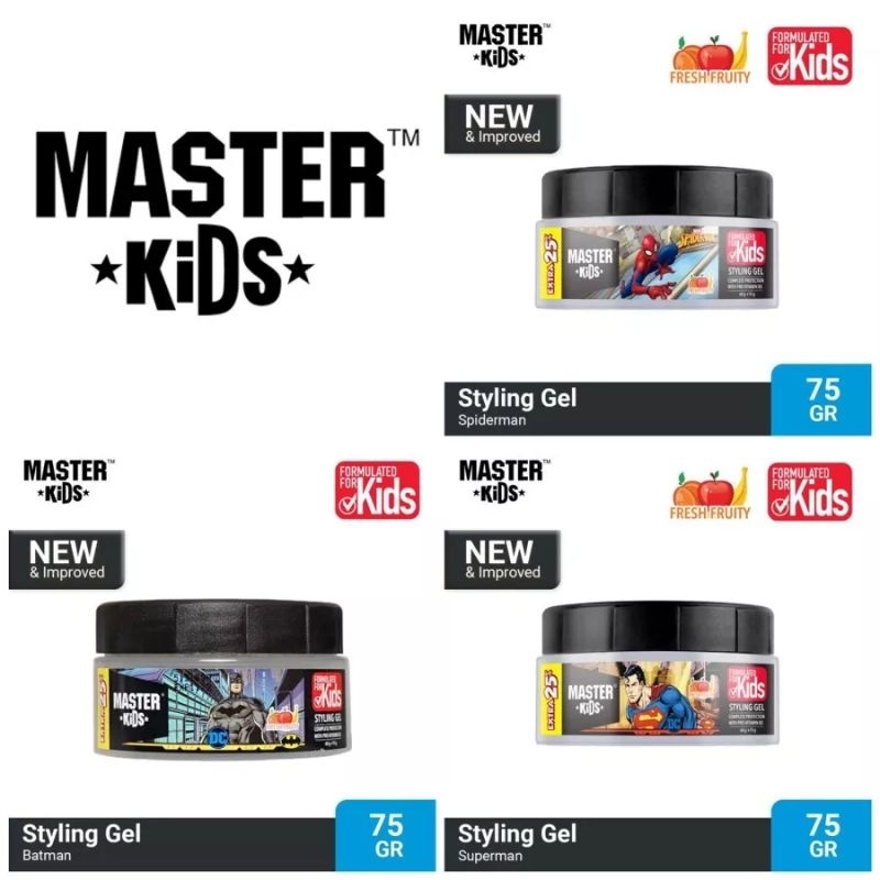 Jual MASTER KIDS STYLING GEL 75GR | Shopee Indonesia