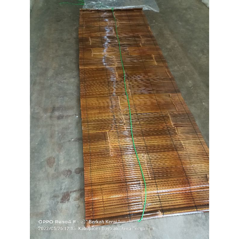 Jual Tirai bambu hitam L75 x 200/ L80x200 / L90T200 vernis plitur ...