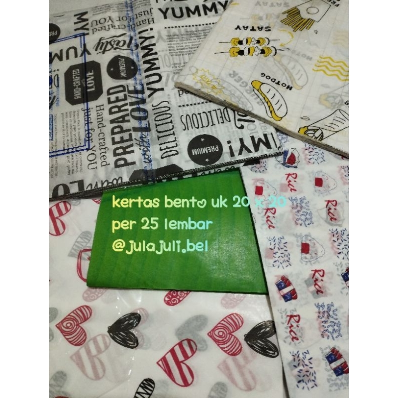 Jual kertas nasi motif bento Rice Paper Bento | Shopee Indonesia