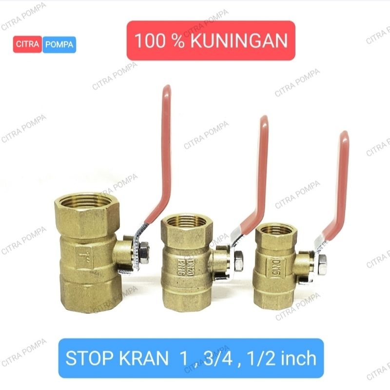 Jual BALLVALVE KUNINGAN 1/2 -3/4" - 1 inch/ STOP KRAN KUNINGAN 1/2 - 3/4 - 1 inch inch | Shopee ...
