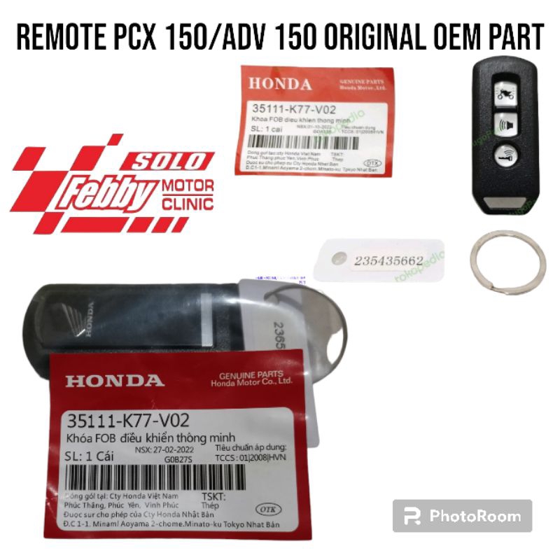 Jual REMOTE HONDA PCX 150 -ADV 150-PCX 150 HYBRID ORIGINAL OEM PART ...