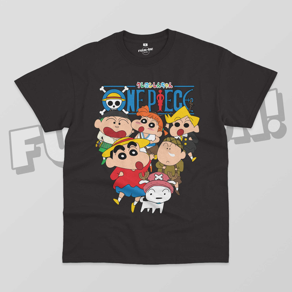 Jual Kaos Tshirt Anime One Piece Luffy Shinchan Combed 30s | CryOne ...