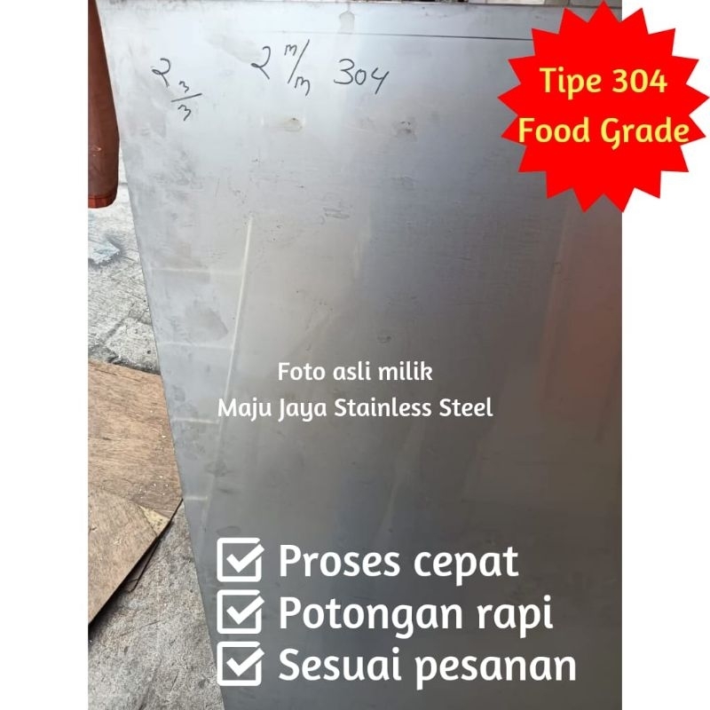 Jual Plat Stainless 2mm SUS 304 | Bisa Custom Berbagai Ukuran ...