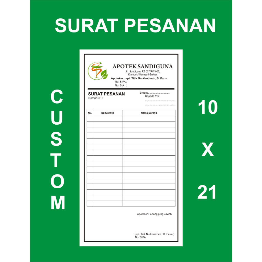 Jual NOTA PESANAN CUSTOM | Shopee Indonesia