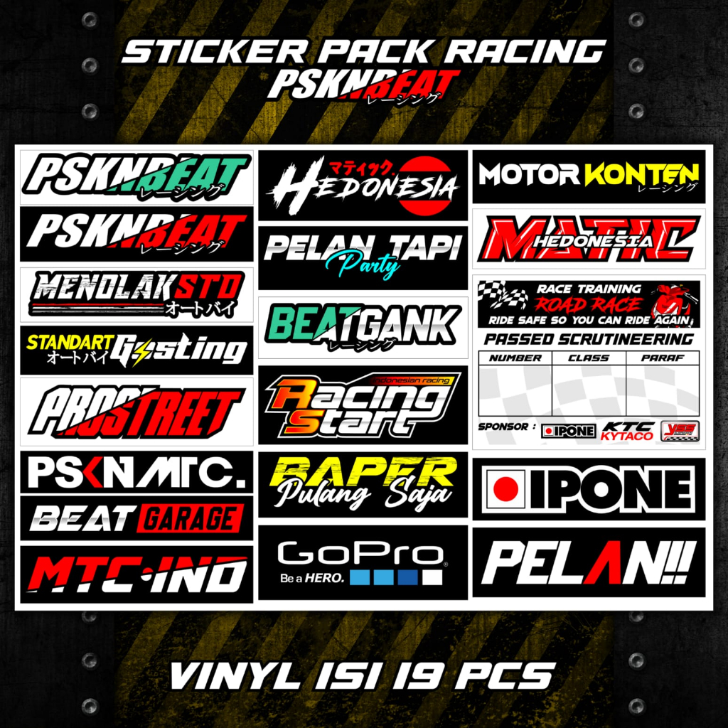 Jual Stiker Racing Pack Sticker Variasi Motor | Shopee Indonesia