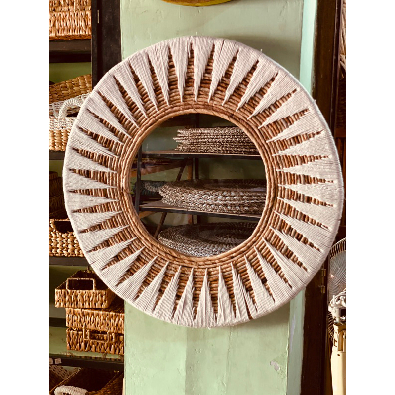 Jual Cermin pelepah/Daun/Enceng gondok diameter 60cm | Shopee Indonesia