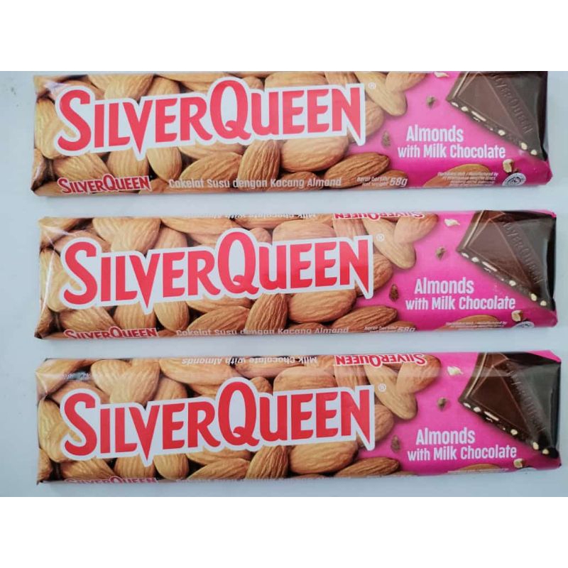 Jual SILVERQUEEN @58gr VARIANT ALMONT/HARGA PER PCS | Shopee Indonesia