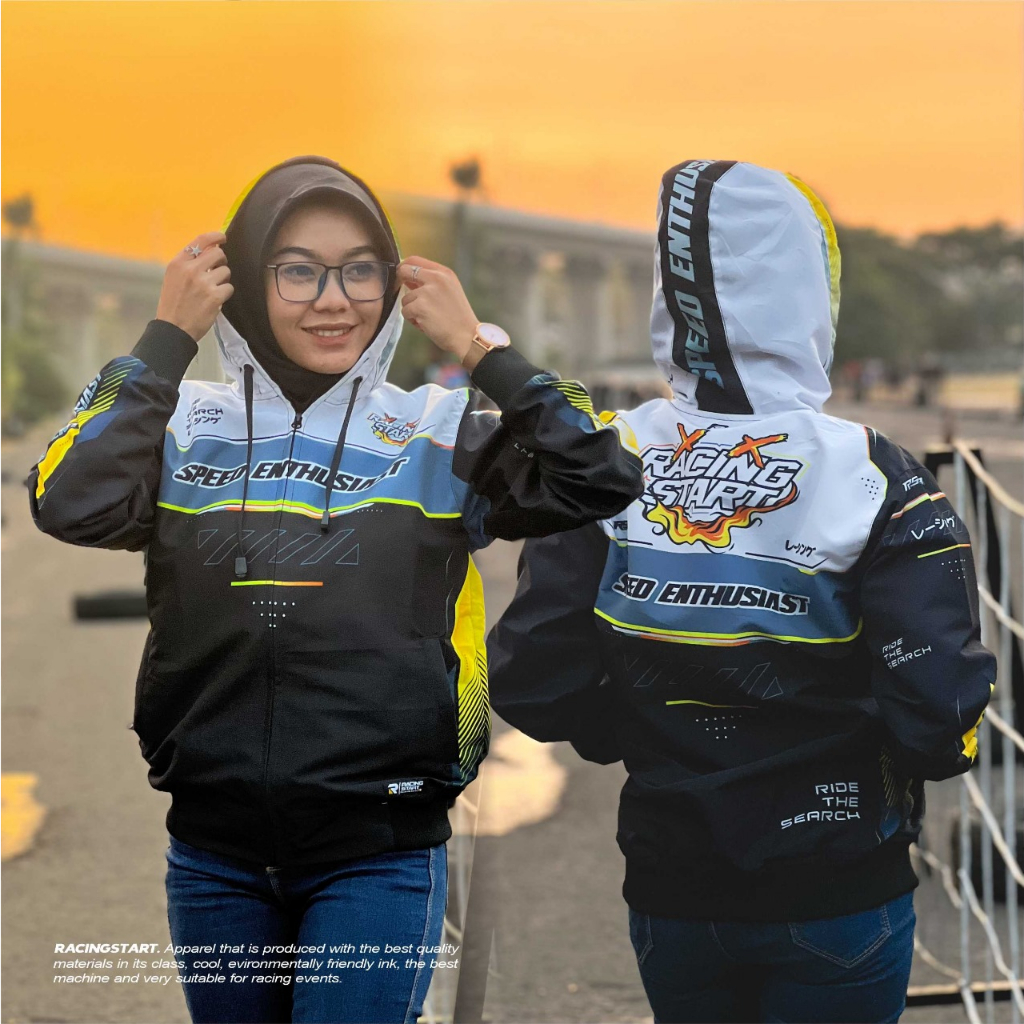 Jual RACINGSTART Jaket Trucker Hoodie Digital Printing Sublimasi JHT 103 | Shopee Indonesia