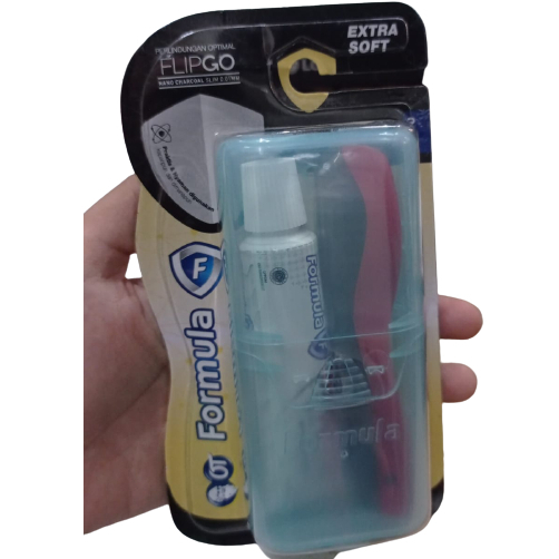 Jual Formula Sikat Gigi Flip GO Nano Charcoal Slim 0.01mm Travel Pack ...