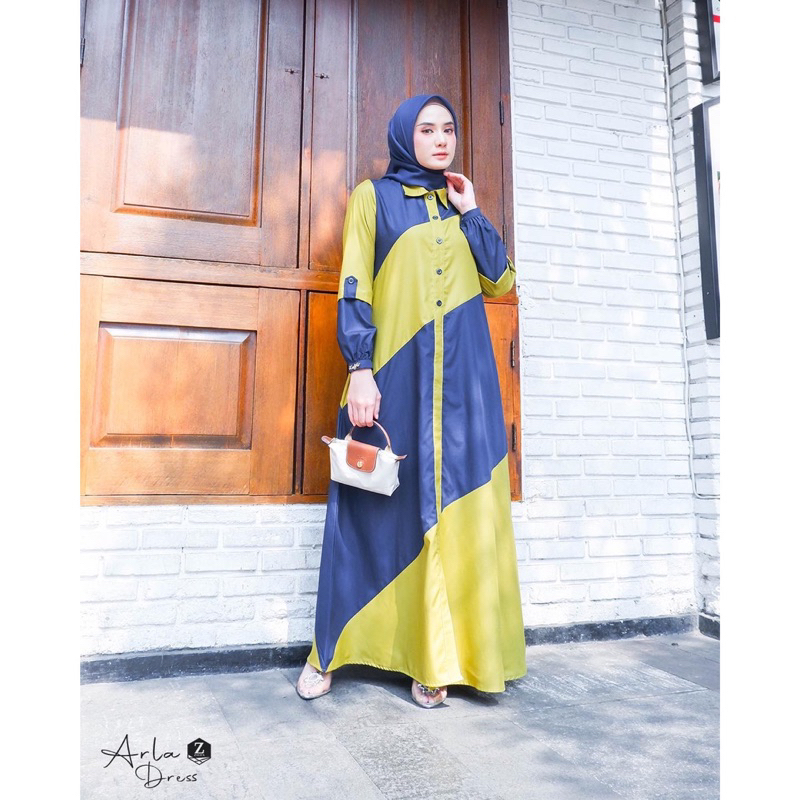 Jual Arla Dress Zalifa / zalifa terbaru/ dress casual | Shopee Indonesia