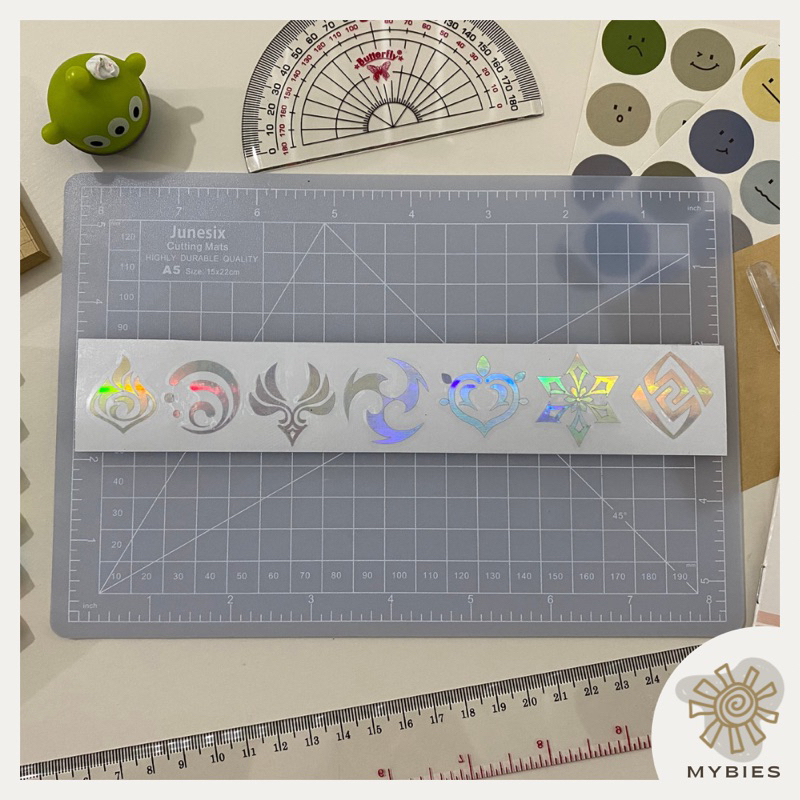 Jual Cutting Sticker Logo Elemen Genshin Impact (7pcs) | Shopee Indonesia