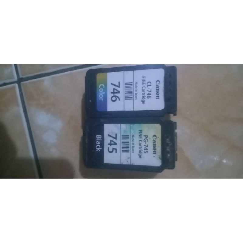 Jual Canon 745 black 746 color satu paket.bekas refill infus dan bor ...
