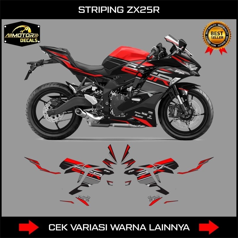 Jual Striping Kawasaki Ninja ZX25R Grafis 25R / Sticker Motor Zx25R ...