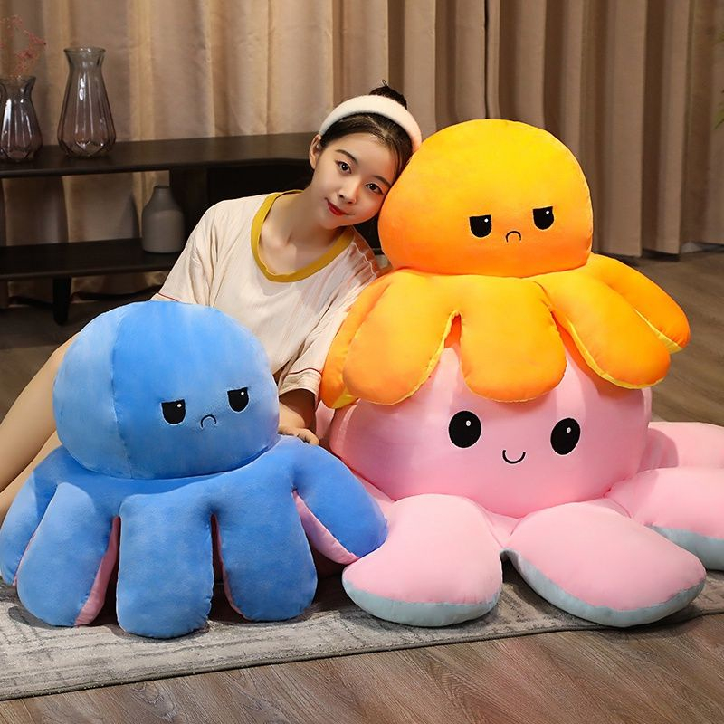 Jual Boneka gurita jumbo bolak balik octopus doll ukuran 40 cm, mainan ...