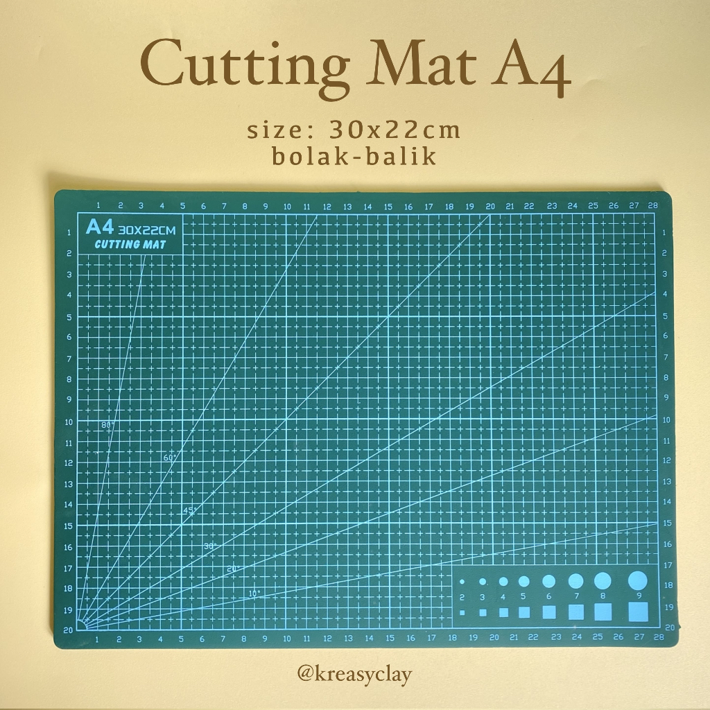Jual Alas Potong Kerajinan Tangan Ukuran A4 30x22 cm - Cutting Mat A4 - Crafting Mat Pad - Work ...
