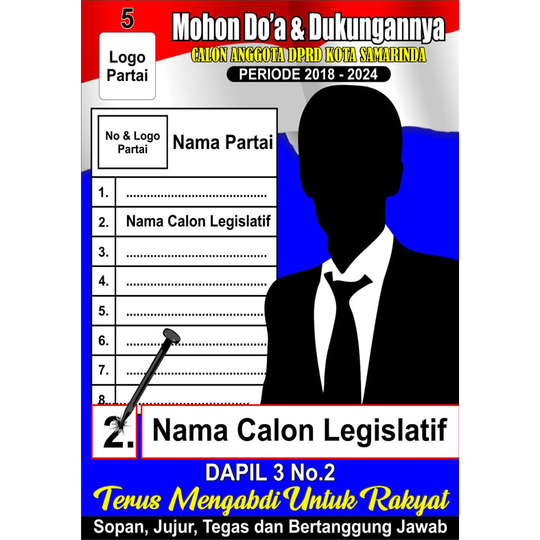 Jual Stiker Caleg Ukuran A4 & A5 Tahan Air High Quality | Shopee Indonesia