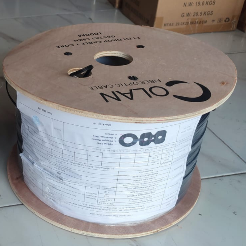 Jual Kabel FO Dropcore 1 Core COLAN FTTH Drop Wire Cable Fiber Optic ...