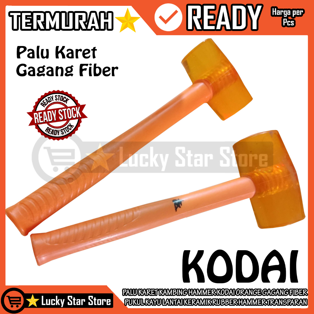 Jual Kodai Palu Karet Rubber Hammer Pukul Lantai Keramik Gagang Fiber ...