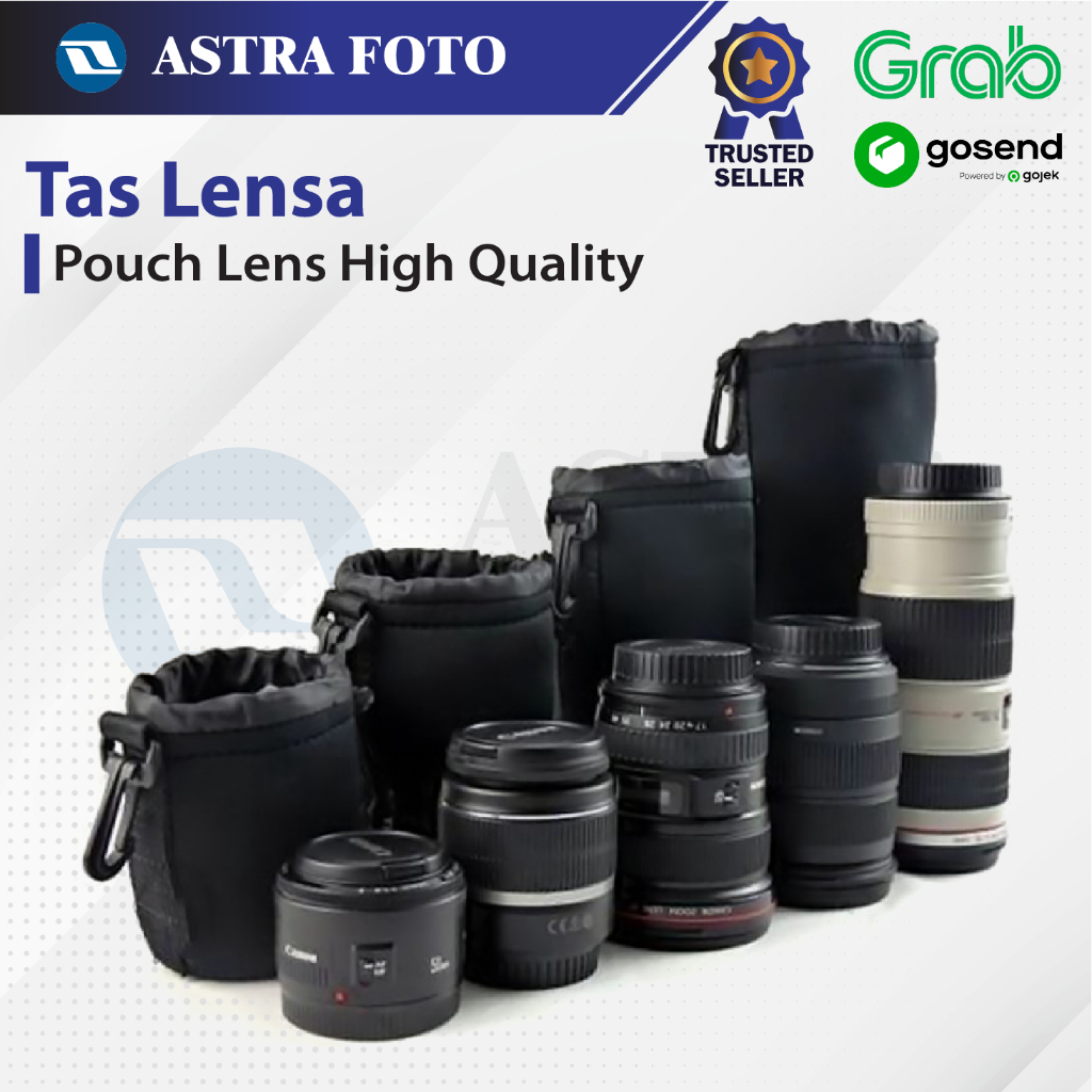 Jual Tas Lensa / Pouch Lens High Quality Size Small & Medium | Shopee ...