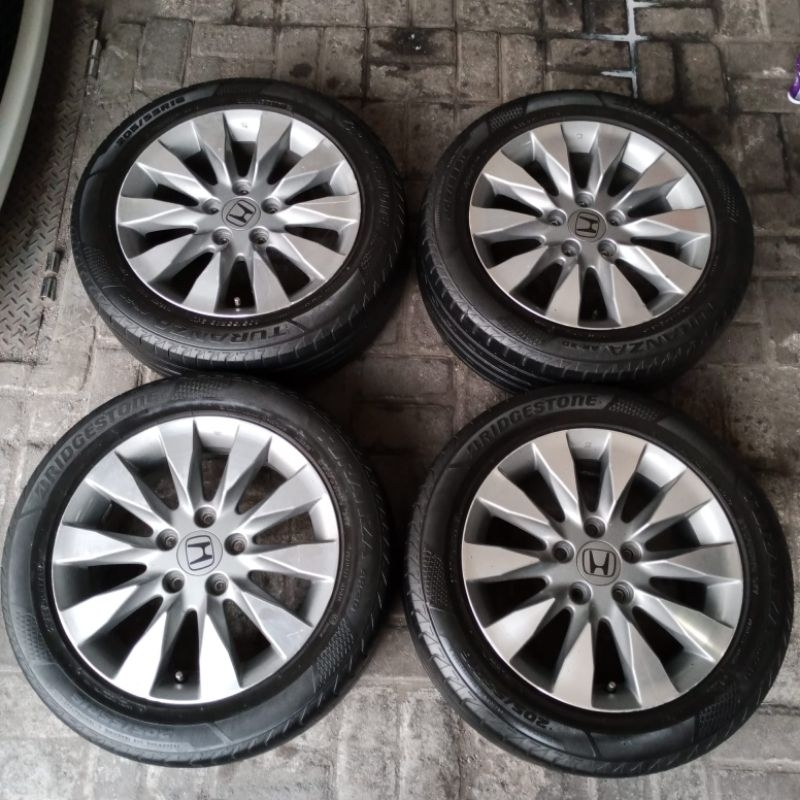 Jual Velg OEM Honda Civic FD Facelift R16 + Ban Bridgestone Turanza 205/55 R16 (Second) | Shopee ...