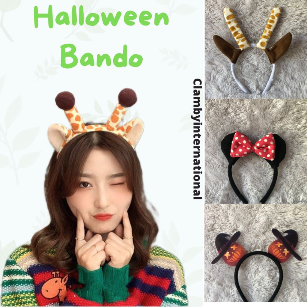 Jual Bando Karakter Pikachu Jerapah Tanduk Domba Bando Telinga Hewan ...