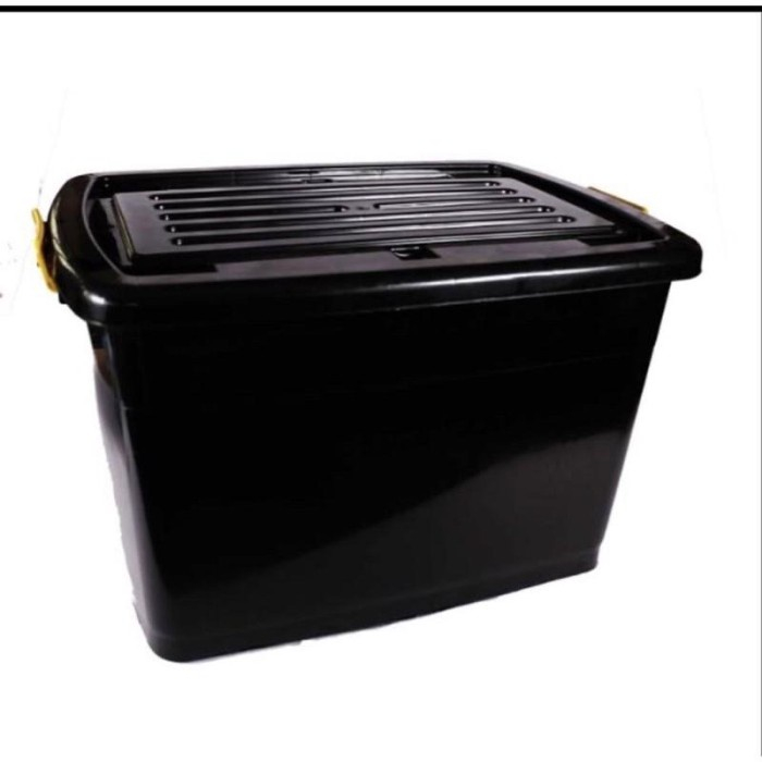 Jual Kontainer Box Plastik/Container Box 55 Liter Warna Hitam/Tempat ...