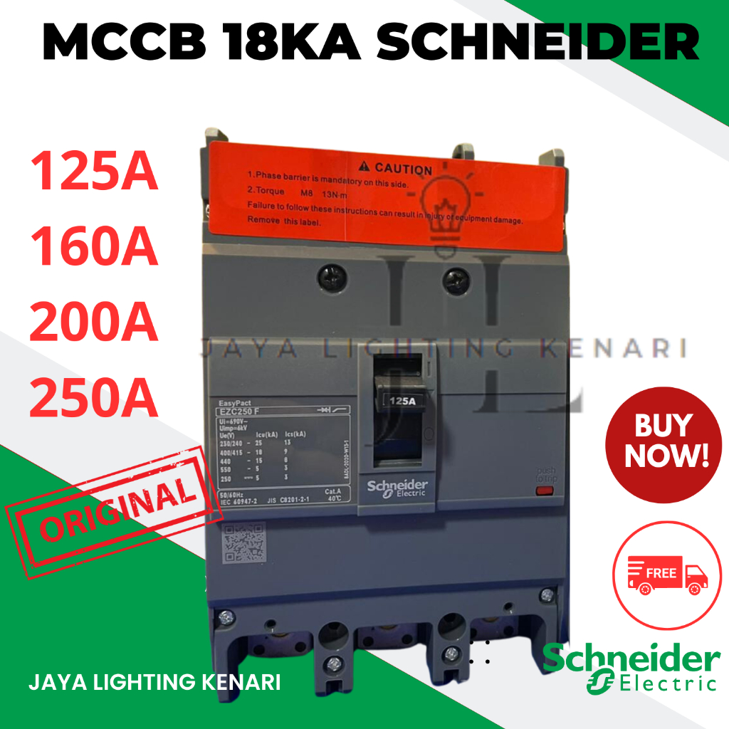 Jual MCCB SCHNEIDER 125A 160A 200A 250A MCB 18KA 36KA ORIGINAL | Shopee Indonesia