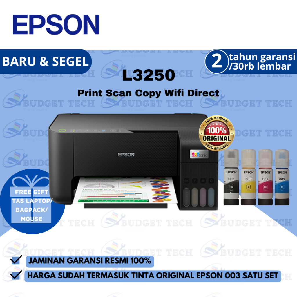 Jual Printer Epson L3250 NEW EcoTank print scan copy wifi Termurah ...