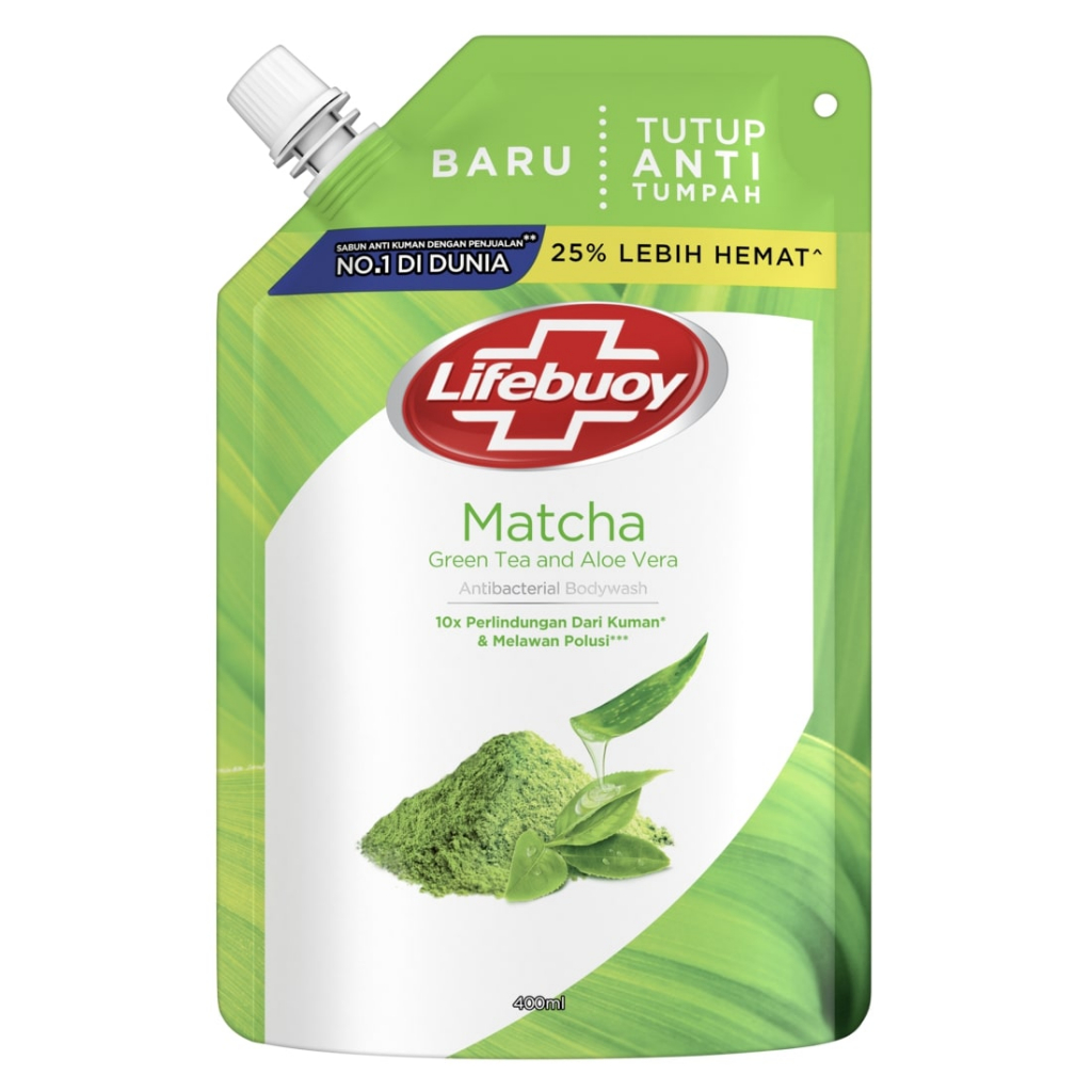 Jual Lifebuoy Body Wash Refill Matcha Green Tea 400ml | Shopee Indonesia