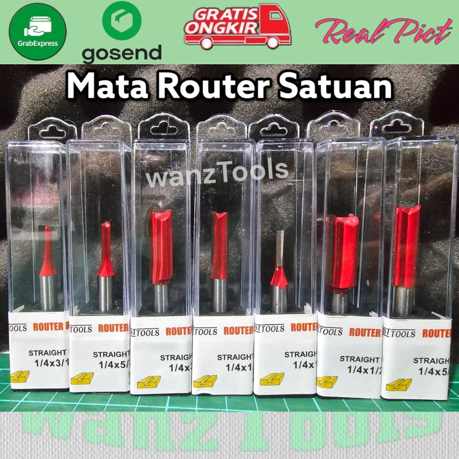 Jual Mata Router Profil Bearing Kayu Straight Bit Mata Trimmer Routet ...