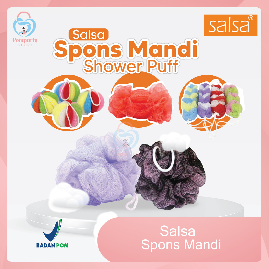 Jual SALSA Spons Mandi Shower Puff Model Lucu Warna Warni | Shopee ...