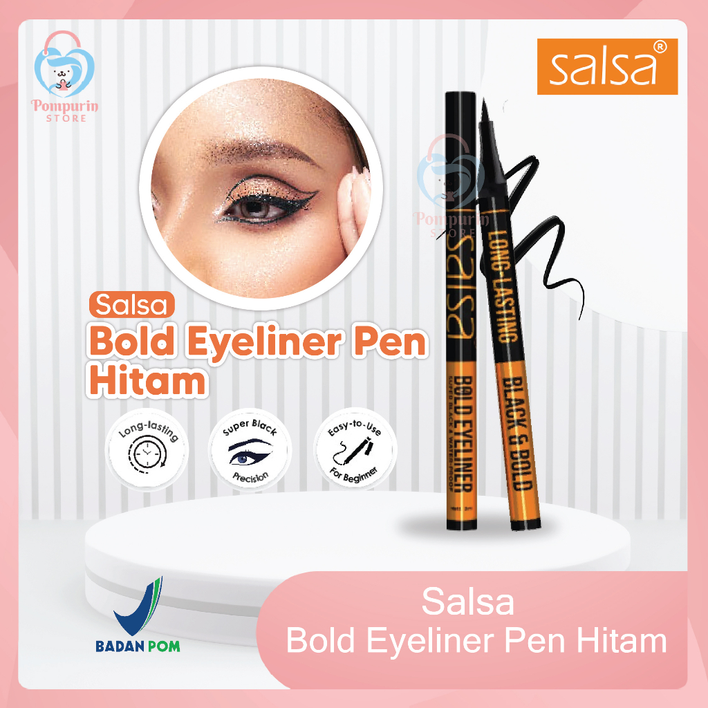 Jual SALSA Bold Eyeliner Pen Hitam - Long Lasting Eyeliner Pen | Shopee ...