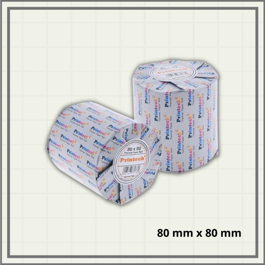 Jual Thermal Paper Kertas Struk 80x80 mm - PRINTECH / 10 Roll | Shopee ...