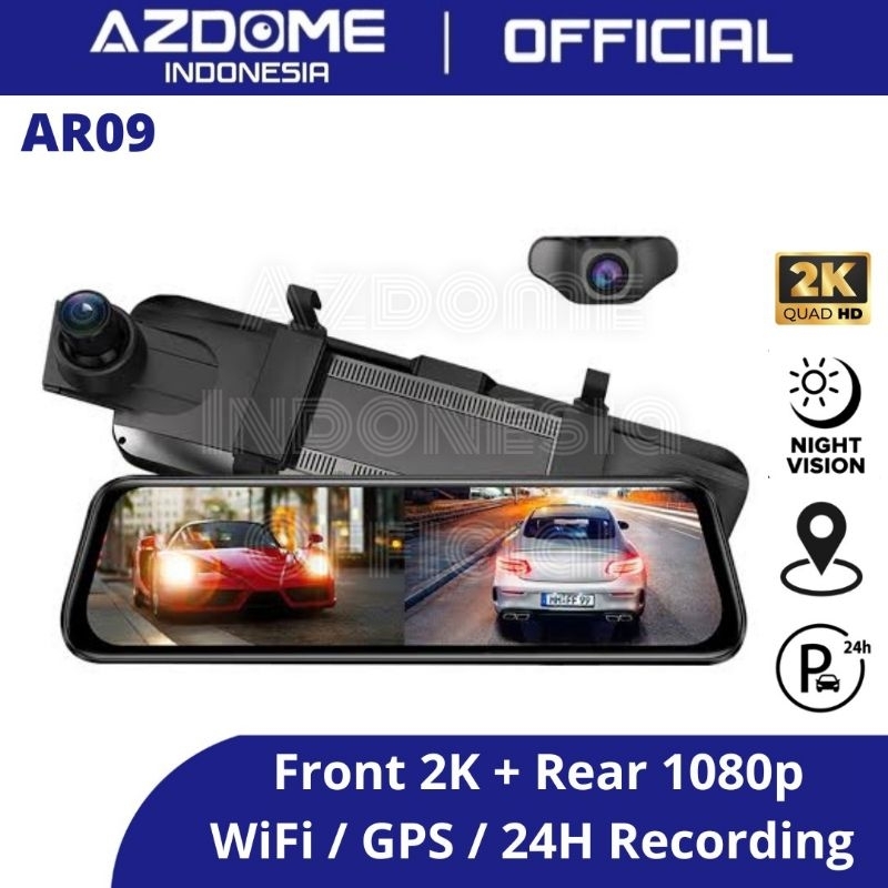 Jual Azdome AR09 2K Dual Camera Car Dashcam Dash Cam Mobil Spion Kamera ...