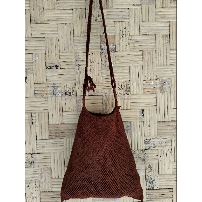 Jual Tas koja baduy original bahan benang katun warna coklat pewrna ...