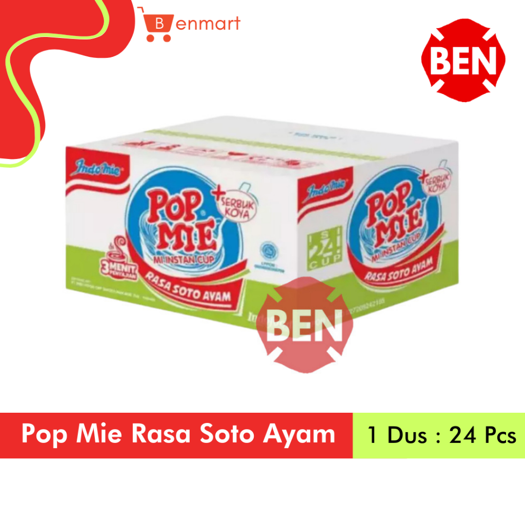 Jual Pop Mie Rasa Soto Ayam 1 Dus 24 Pcs Cup - Popmie Gelas Murah Mi ...