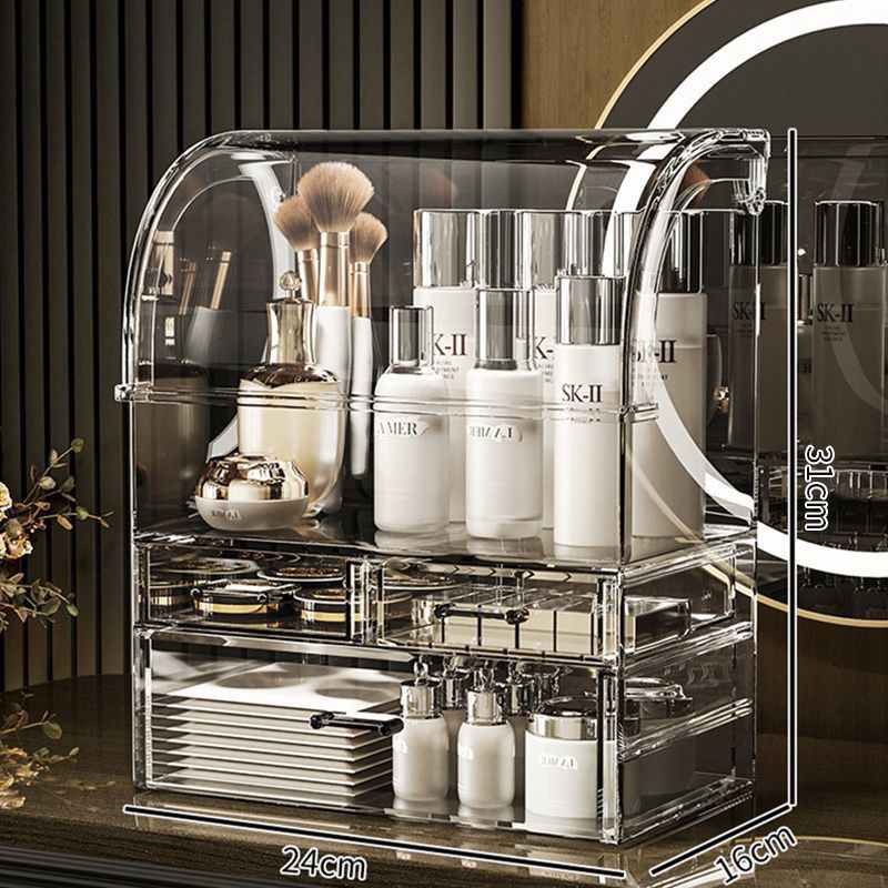 Jual Rak Kosmetik Dengan Laci Anti Debu Tempat Make Up Skincare Rak ...