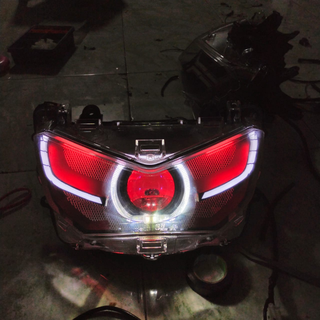 Jual HEADLAMP / LAMPU DEPAN CUSTOM PROJIE BILED AES TURBO YAMAHA ALL ...
